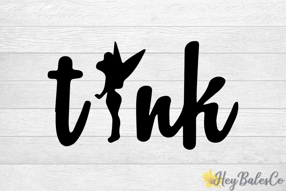 Tink Silhouette Decal Disney's Tinkerbell Vinyl Decal | Etsy