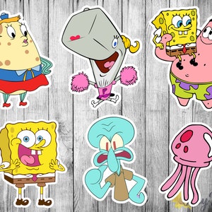 SpongeBob and Friends Stickers Pack/ SpongeBob Patrick Star | Etsy