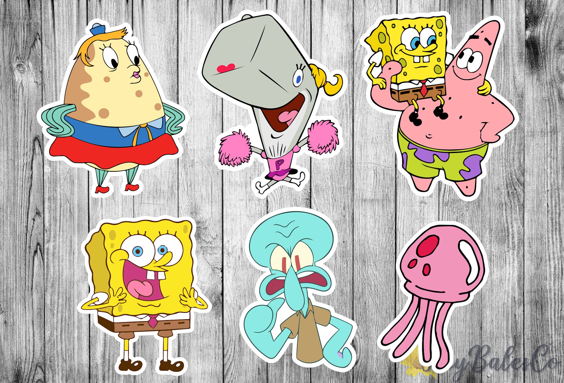 SpongeBob and Friends Stickers Pack/ SpongeBob Patrick Star | Etsy