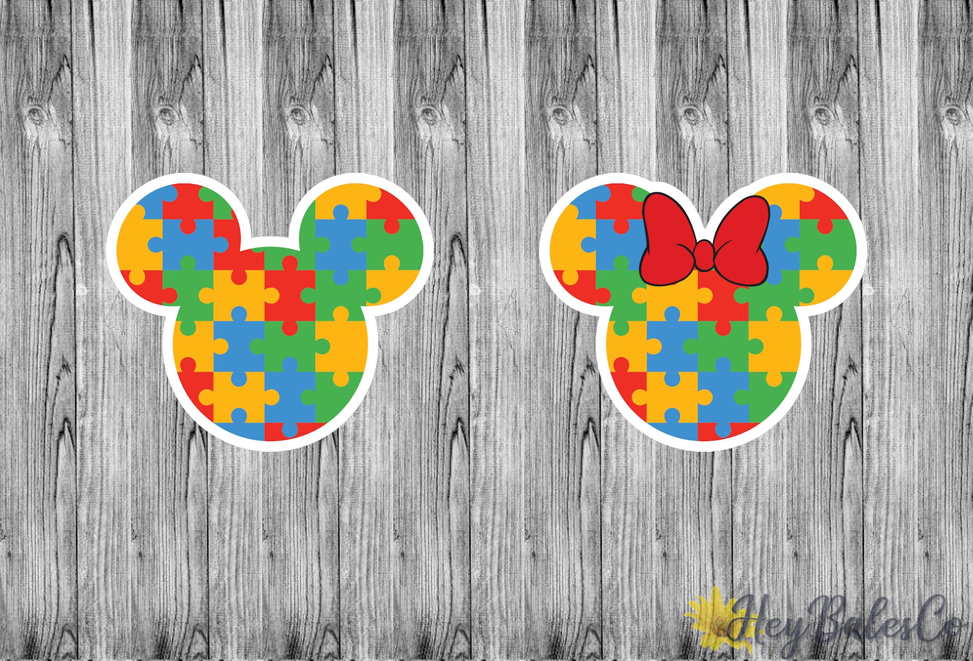 Embellishments MickeyMinnie Mouse Autism Decal Materials Papercraft ...