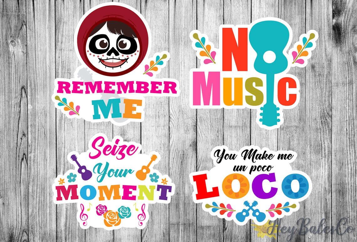 Disney's Coco Movie Stickers / Coco Die Cut Sticker / | Etsy