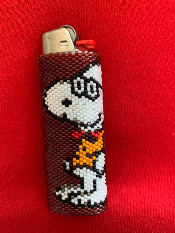 Lighters Tobacciana Art & Collectibles Snoopy goes to Yale beaded ...