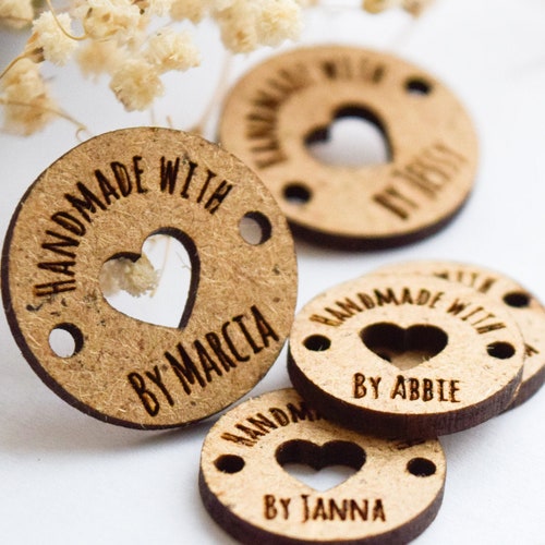 Personalized Wooden Buttons for Handmade Items Buttons for - Etsy