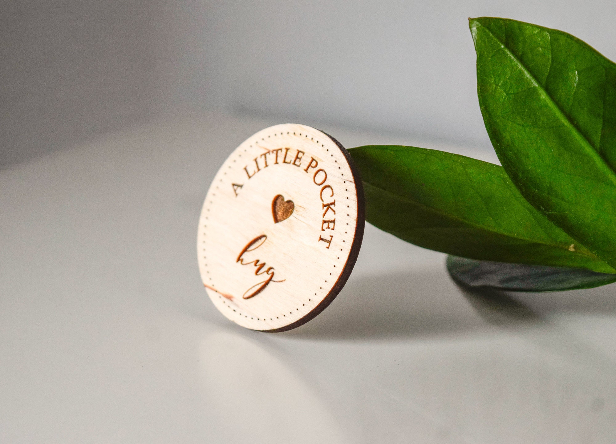 Little Pocket Hug Wooden Heart Token, Miss You Note, Isolation Gift ...