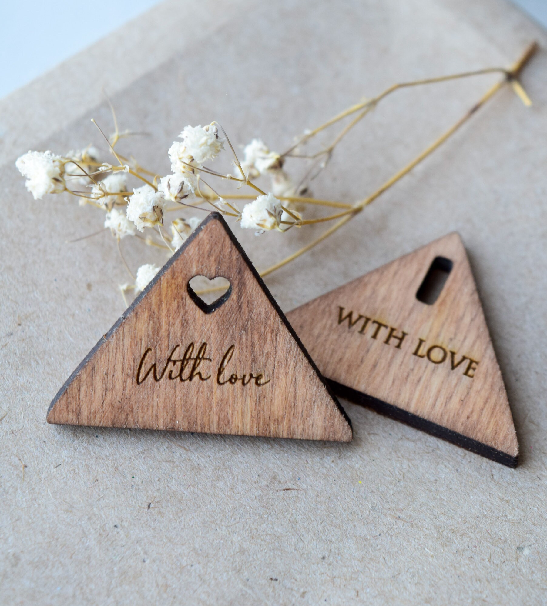 Wooden Gift Tags Labels for Handmade with logo | Etsy