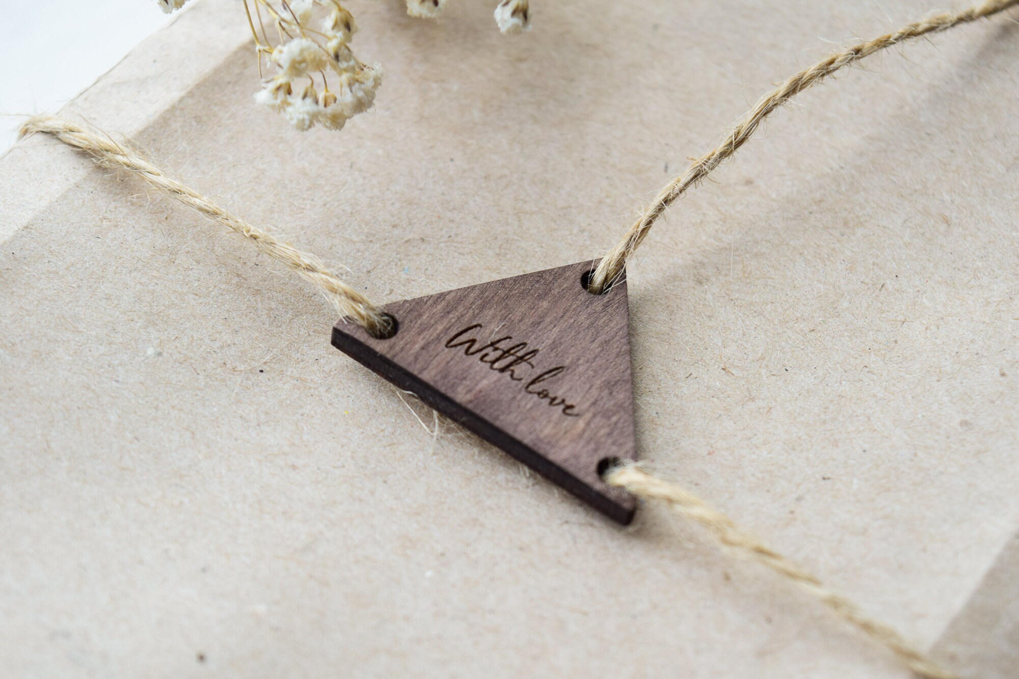 Wooden Gift Tags Labels for Handmade with logo | Etsy