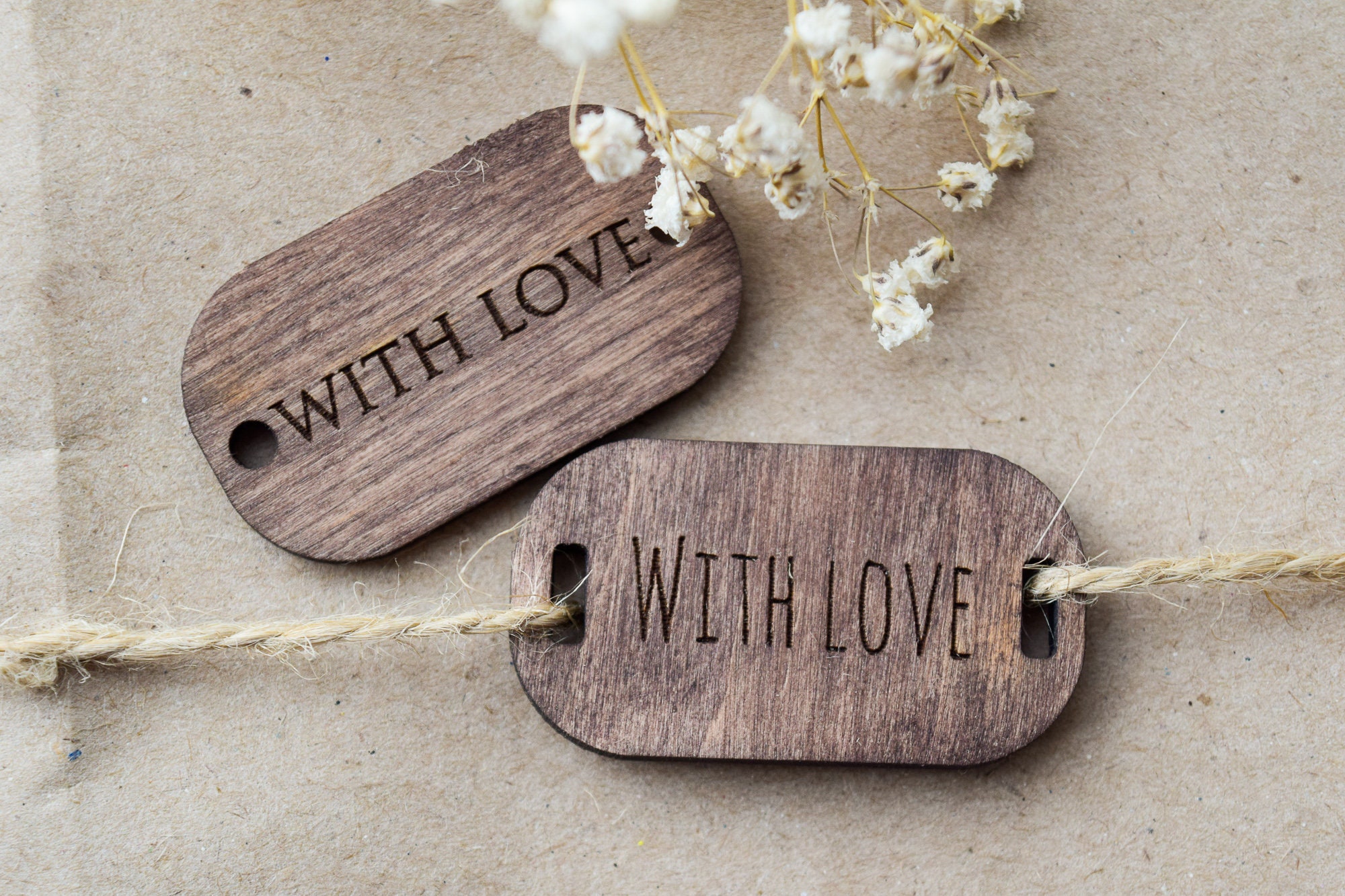 Personalized Wooden Labels for Handmade | Wooden Logo Gift Tags ...