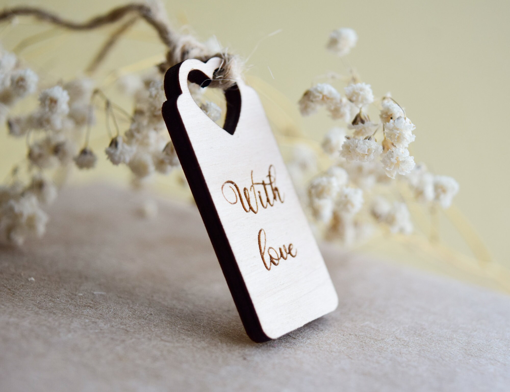 Engraved Wooden Name Tag, Wedding Thank You Tags | Name Tags for ...