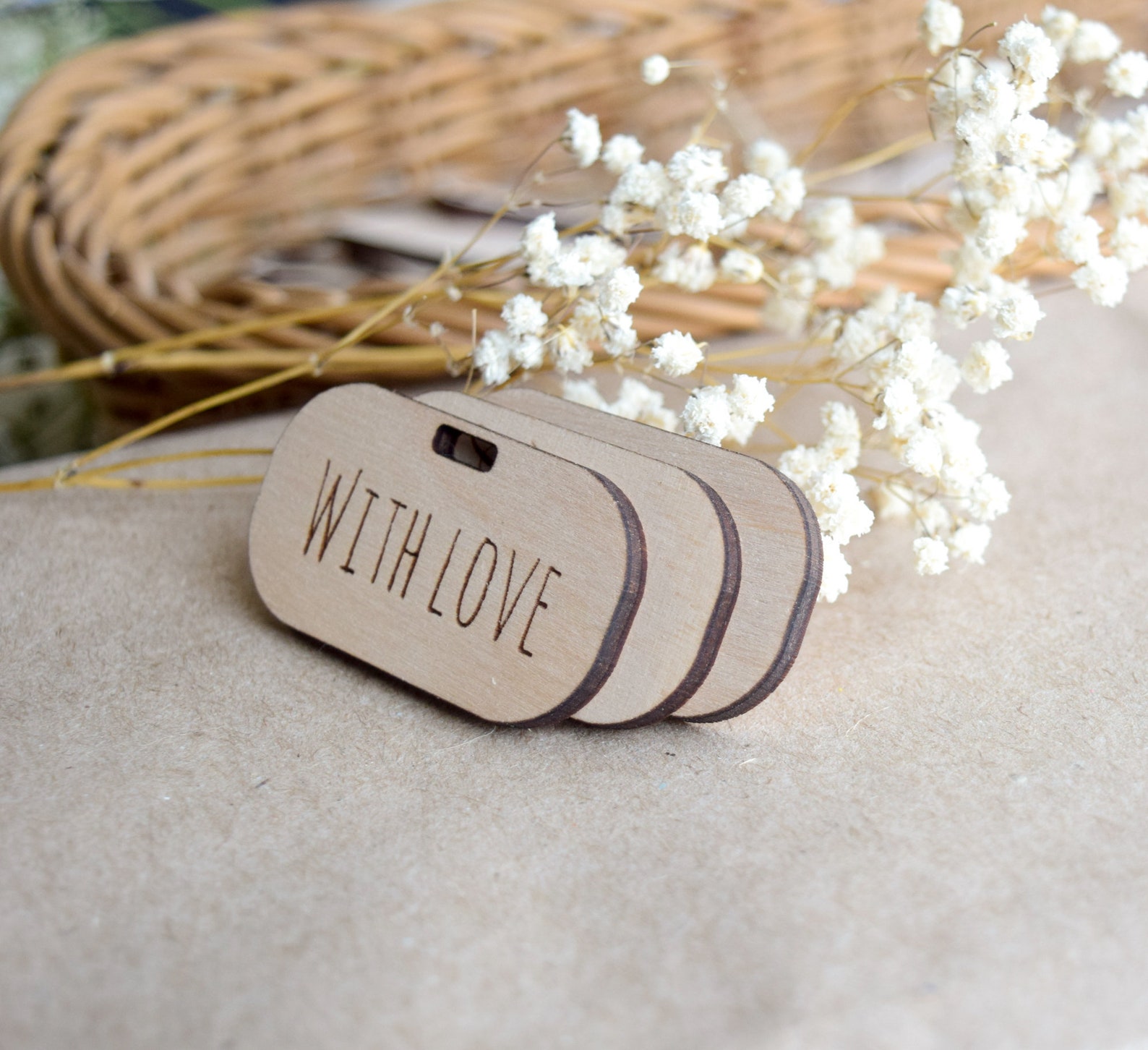 Personalized Wooden Labels for Handmade Wooden Logo Gift - Etsy
