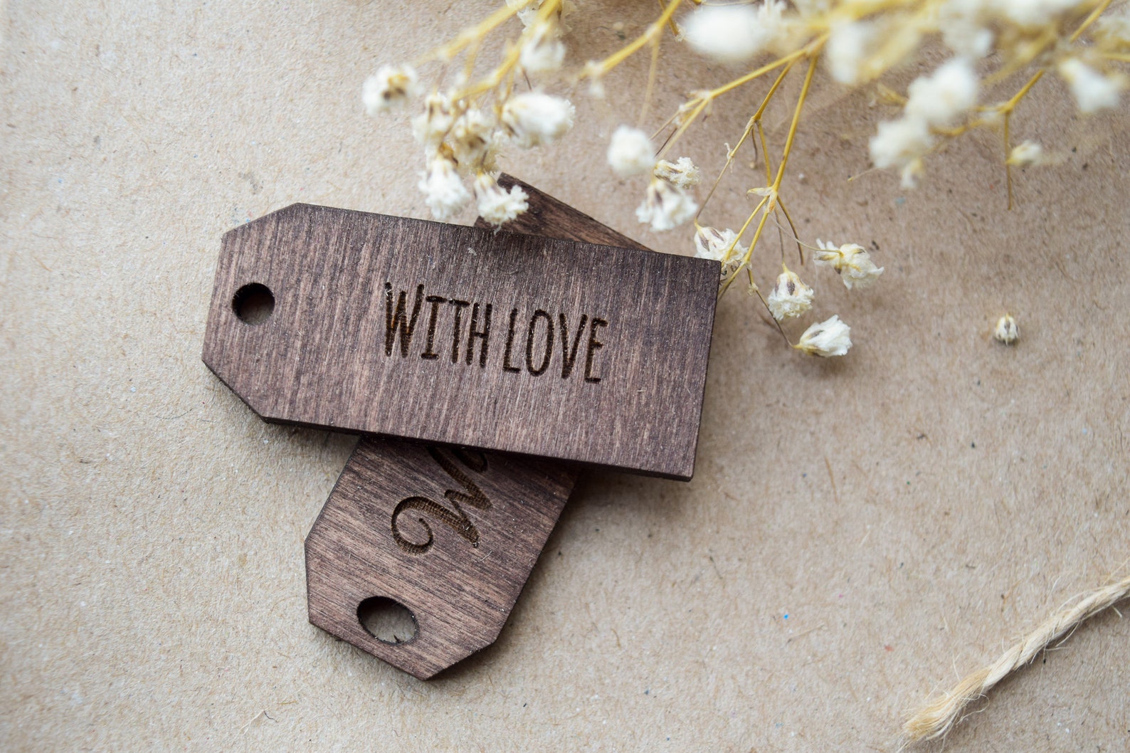 Wooden Tags Customized With Your Text Laser Cut and | Etsy