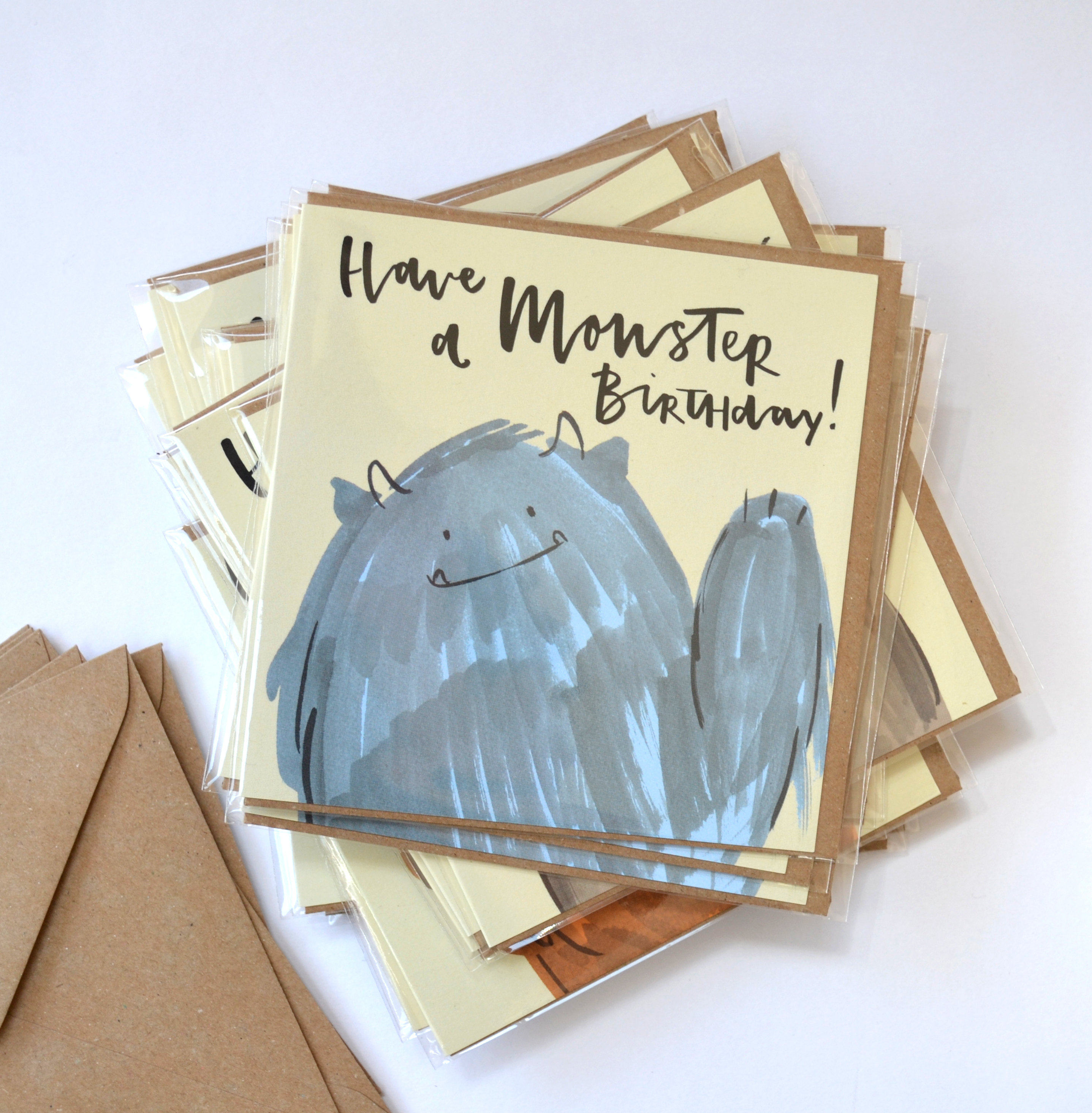 Monster Greeting Card Pun Card Kid's Birthday Funny Cards Humour ...