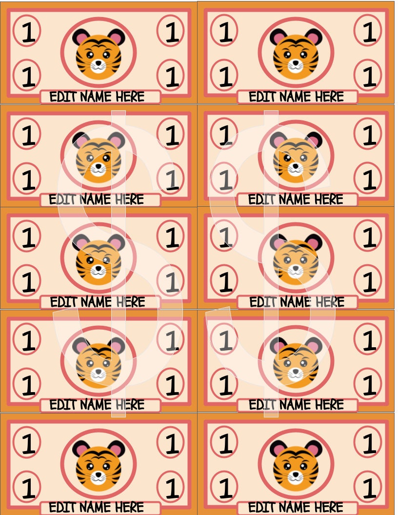 Editable Play Money-classroom Management-homeschool-funny - Etsy