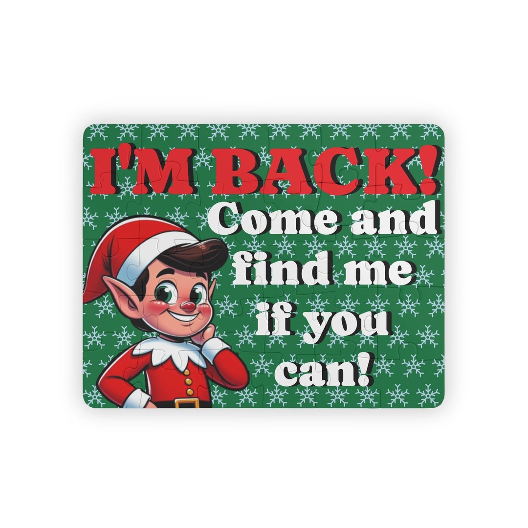 Elf Arrival Kids Puzzle, Elf Ideas, Elf is Back - Etsy