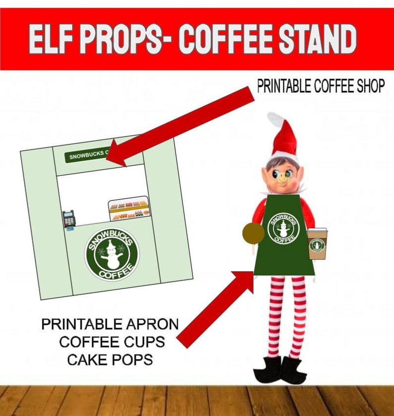 Elf Coffee Stand- Elf Props-printable Scene - Etsy