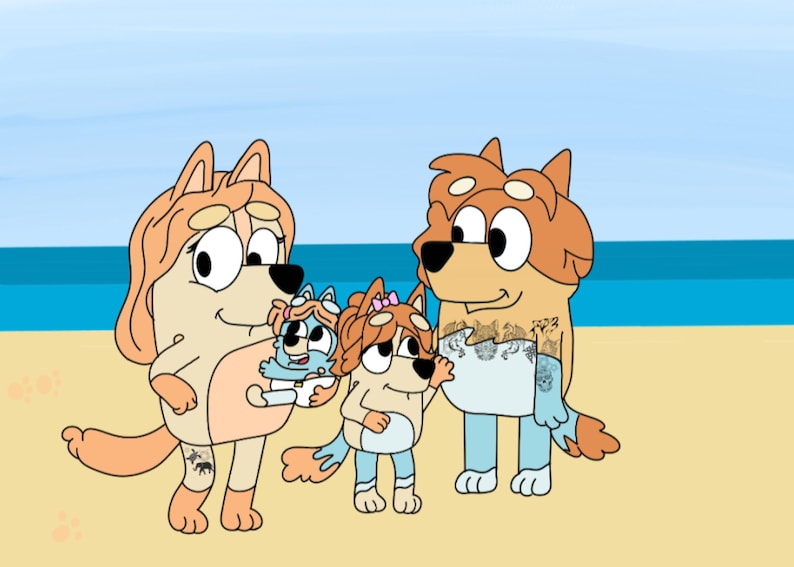 Custom Cartoon Dog Family Portrait | Personalized Animated Dog Art | 24 ...