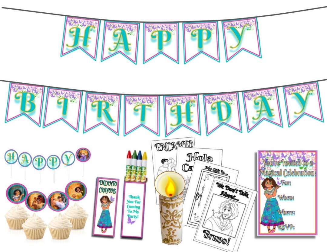 Encanto Birthday Invitation and Party Printable Set! Just Add Cake ...