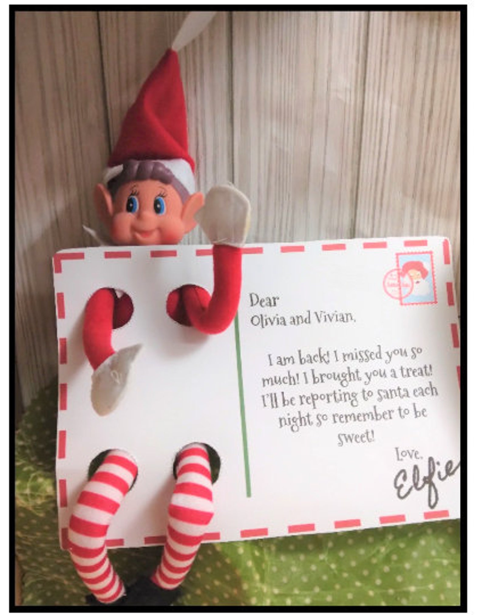 Elf Arrival Post Card- Instant Download-editable - Etsy