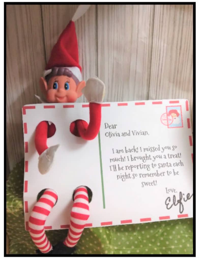 Elf Arrival Post Card- Instant Download-editable - Etsy