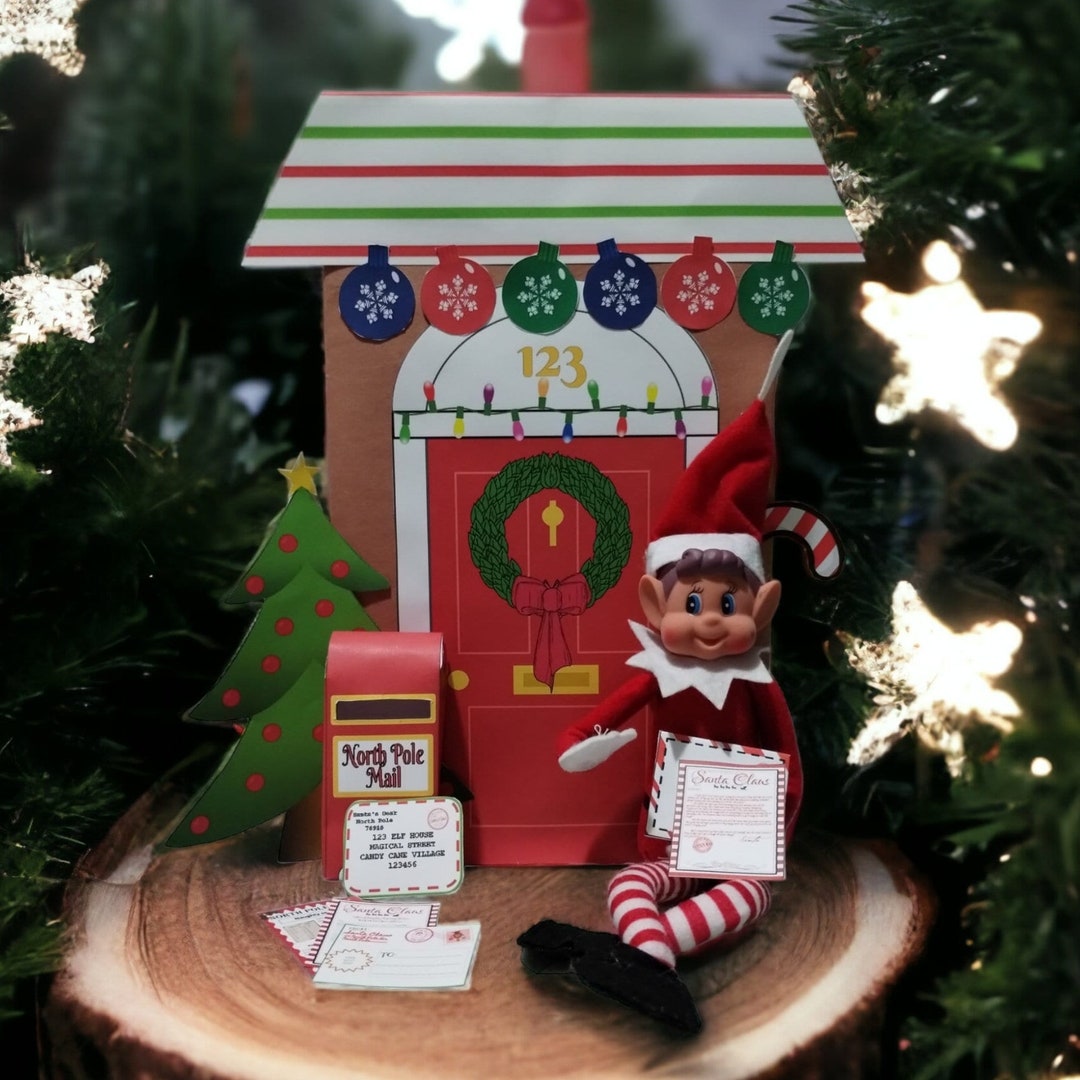 Printable Elf Door, Elf House Christmas Craft Kit, Elf Activities, Elf ...