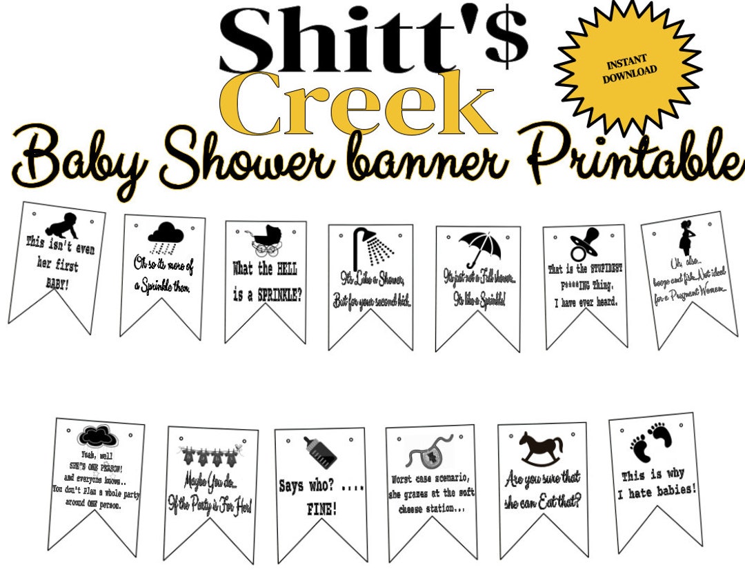 Baby Sprinkle Bunting Schitt's Creek Digital Download - Etsy