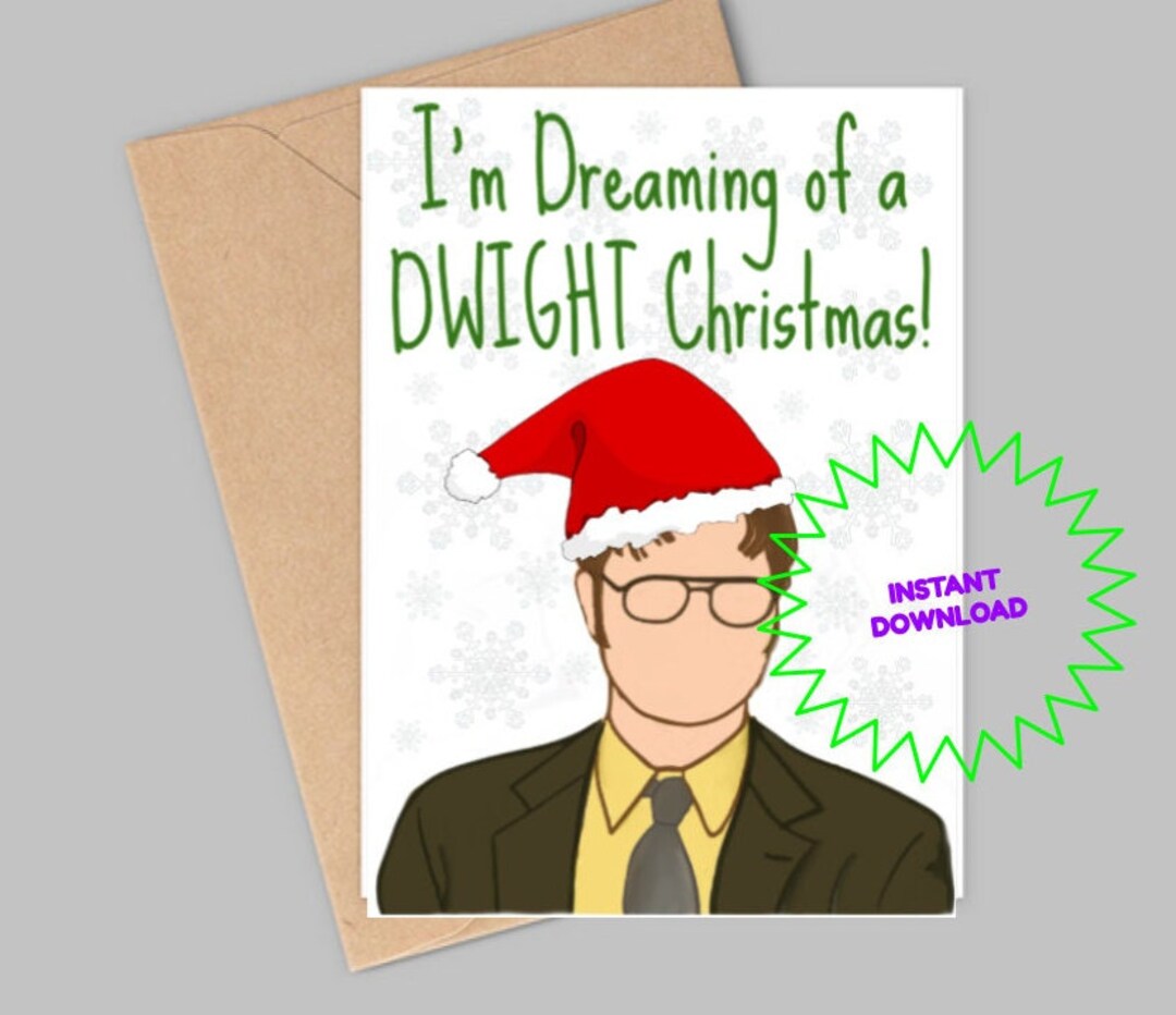 Dwight Christmas Card-the Office Christmas Card - Etsy