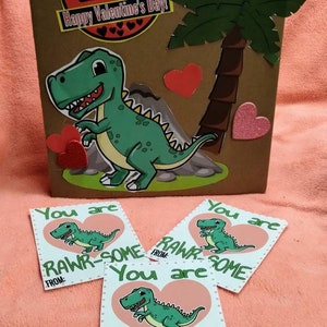 DINOSAUR -T-REX Valentine Box Printable Decor Kit Boy Mailbox for ...