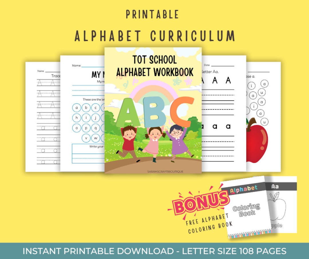 Preschool Home School, Alphabet Curriculum, Workbook, Printable A-z ...