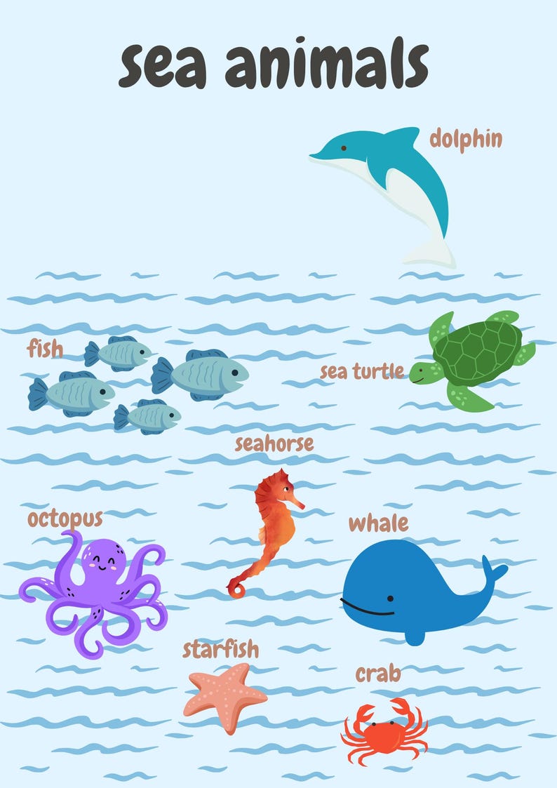 Playful Educational Posters for Toddlers/kids - Etsy