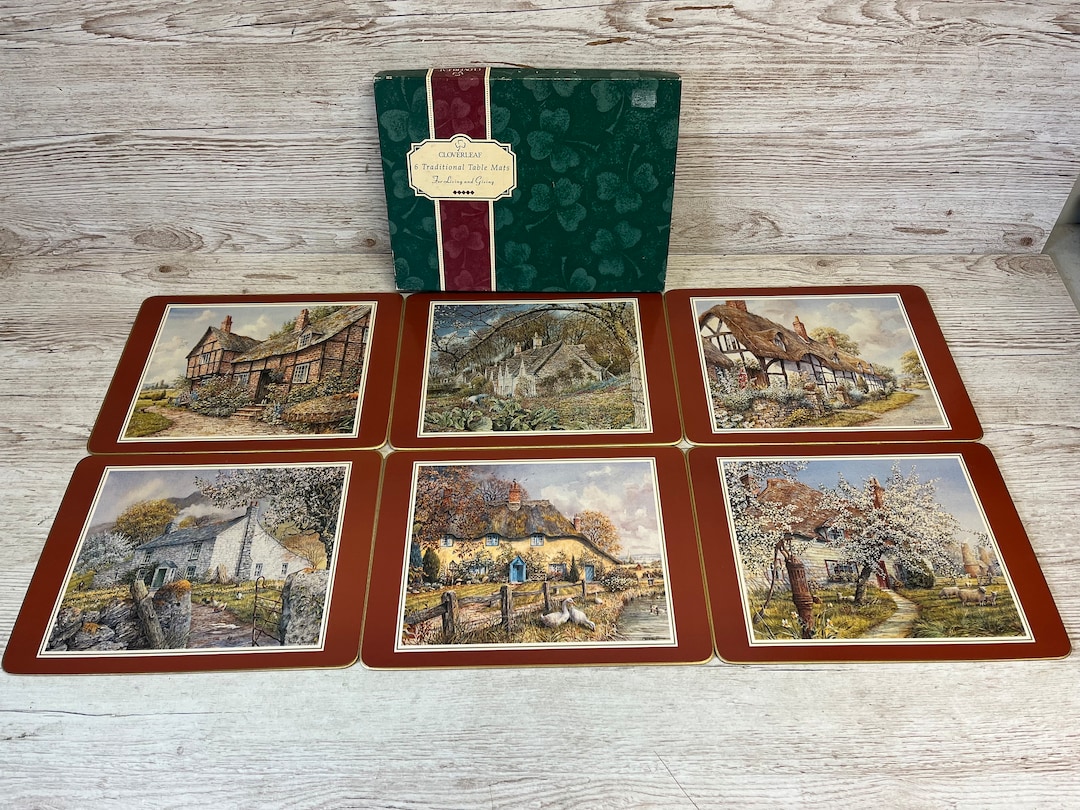Vintage Clover Leaf Table Place / Mats Cottages Dining Table - Etsy UK
