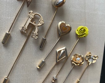 Assorted Vintage Stick Pins, Hat Pins, Coat Pins. Each Sold Separately ...