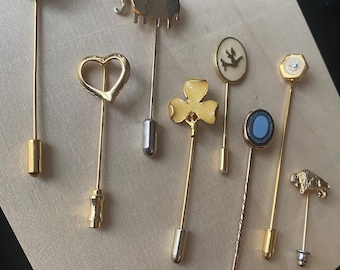 Assorted Vintage Stick Pins, Hat Pins, Coat Pins. Each Sold Separately ...