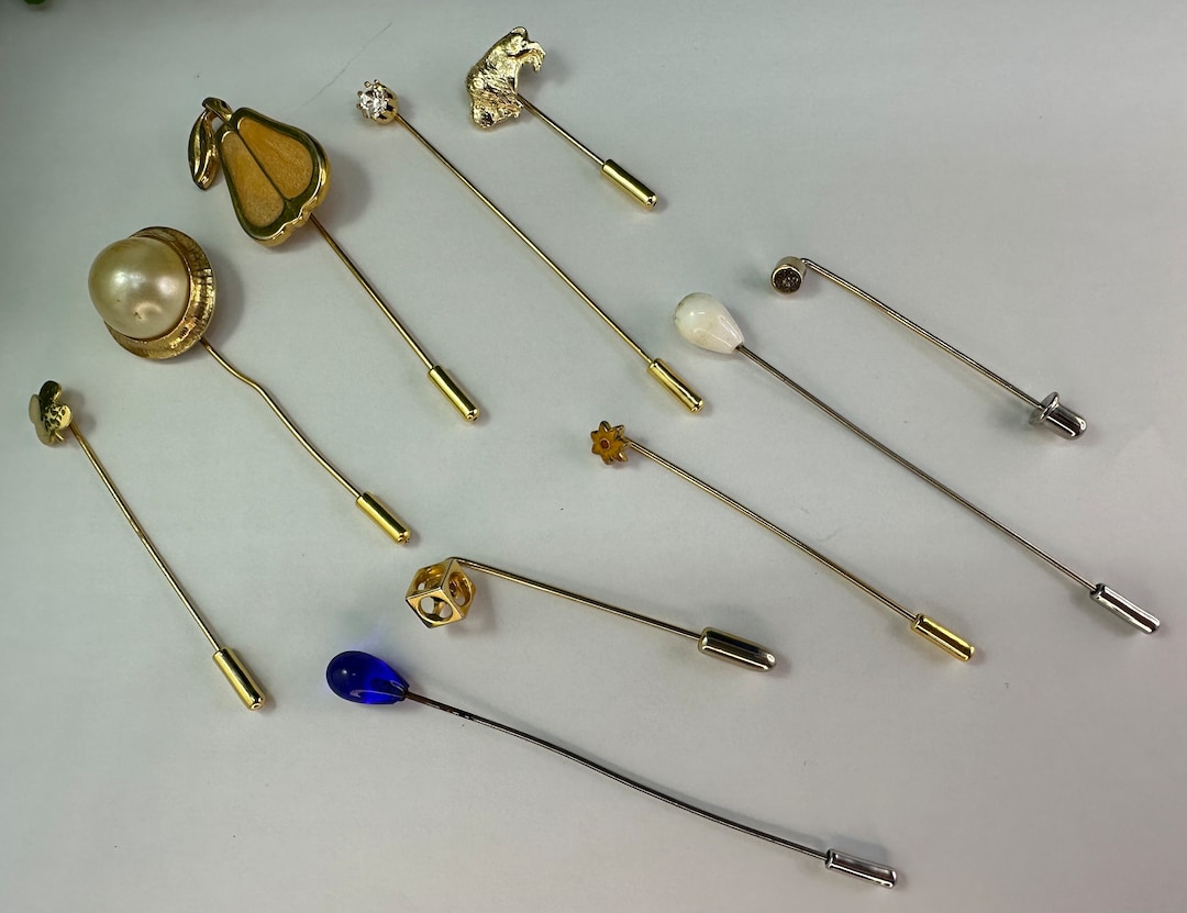 Assorted Vintage Stick Pins, Lapel Pins, Hat Pins. Each Sold Separately ...