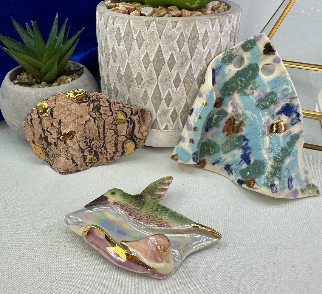 Assorted Hand Made Ceramic Vintage Brooches. Each Sold Separately. - Etsy