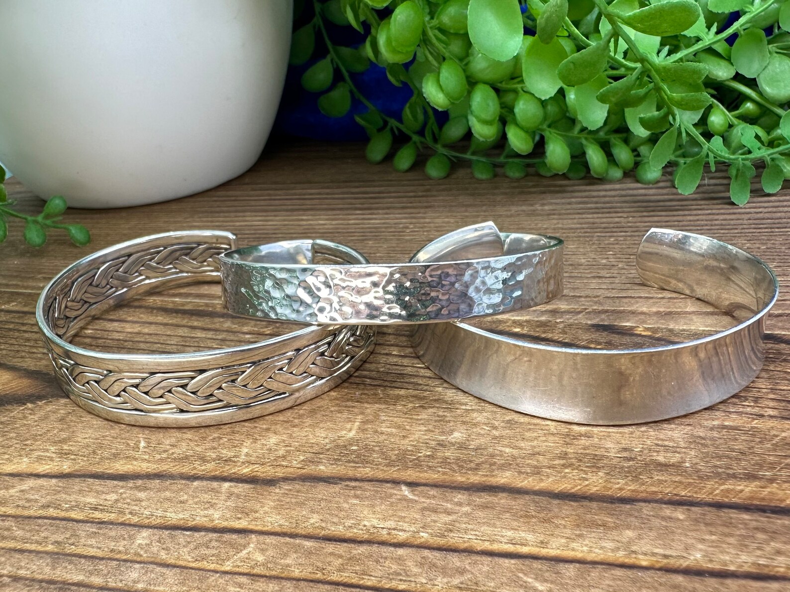 Assorted Silver 925 Open Back Cuff Bangle Bracelets. Each Sold ...