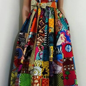 PATCHWORK African Printed Fabric Sleeveless Maxi/full Length - Etsy