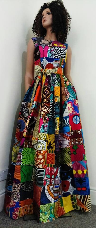 PATCHWORK African Printed Fabric Sleeveless Maxi/full Length - Etsy