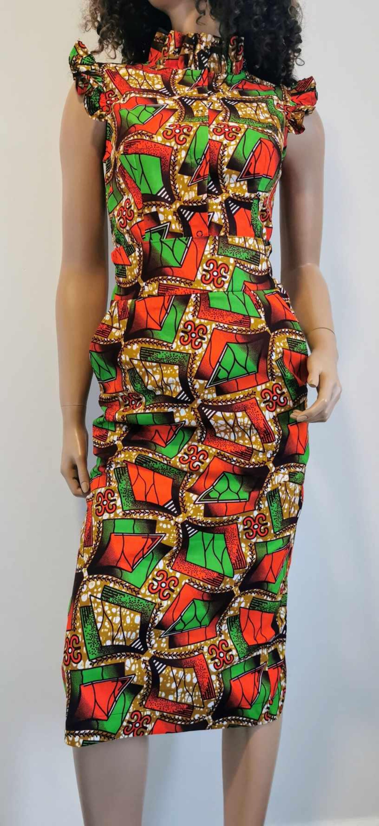 SUSAN African Print Woman Front Snap Button Shirt/blouse 100% Wax ...