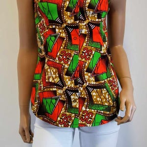 SUSAN African Print Woman Front Snap Button Shirt/blouse 100% Wax ...