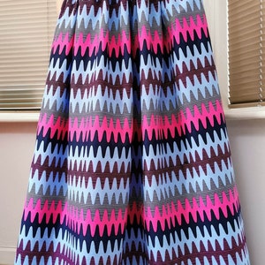 ATHENA African Print Full Length / Maxi Skirt 100 % Wax Cotton Handmade ...