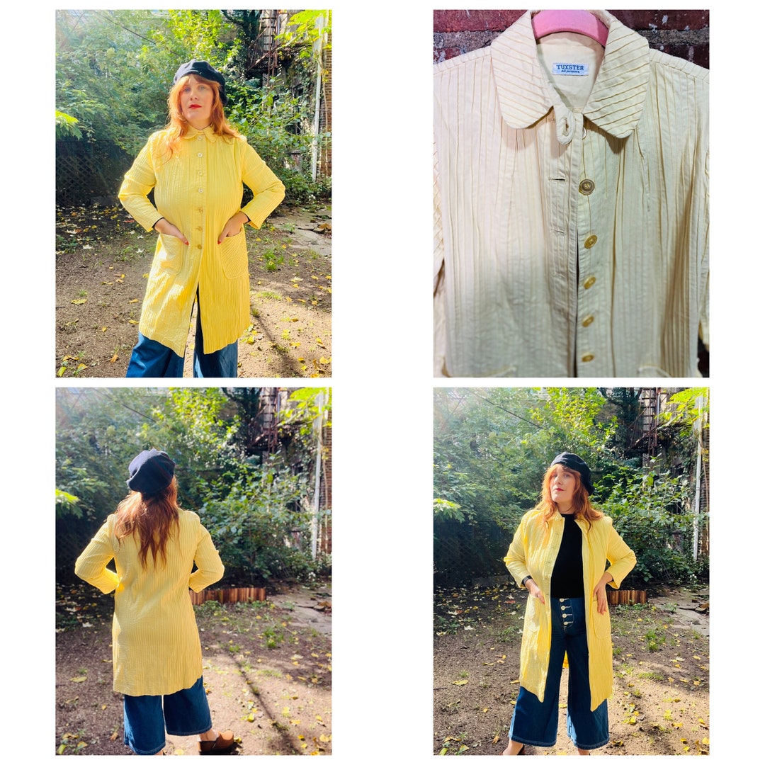 Vintage 1960's tuxter All Purpose Pleated Yellow Chore Jacket - Etsy