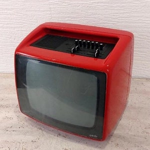 Vintage Portable Red TV Set From Yugoslavia, Iskra Galeb, 70's Retro ...