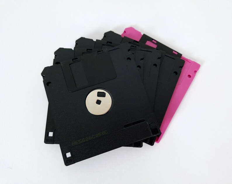 Vintage Floppy Discs 3.5" Mixed Colors Craft Grade NON FUNCTIONING ...