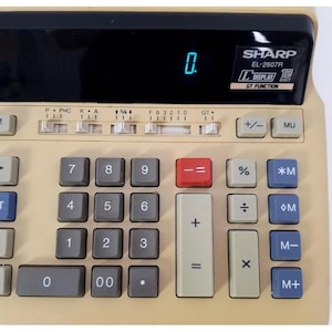 Vintage Electronic Calculator Sharp EL 2607R, Printing Desktop ...