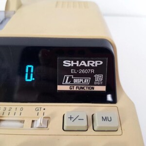Vintage Electronic Calculator Sharp EL 2607R, Printing Desktop ...