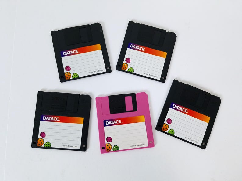 Vintage Floppy Discs 3.5" Mixed Colors Craft Grade NON FUNCTIONING ...