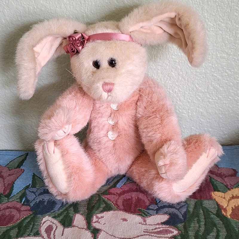 Pink Rabbit Plush Toy - Etsy