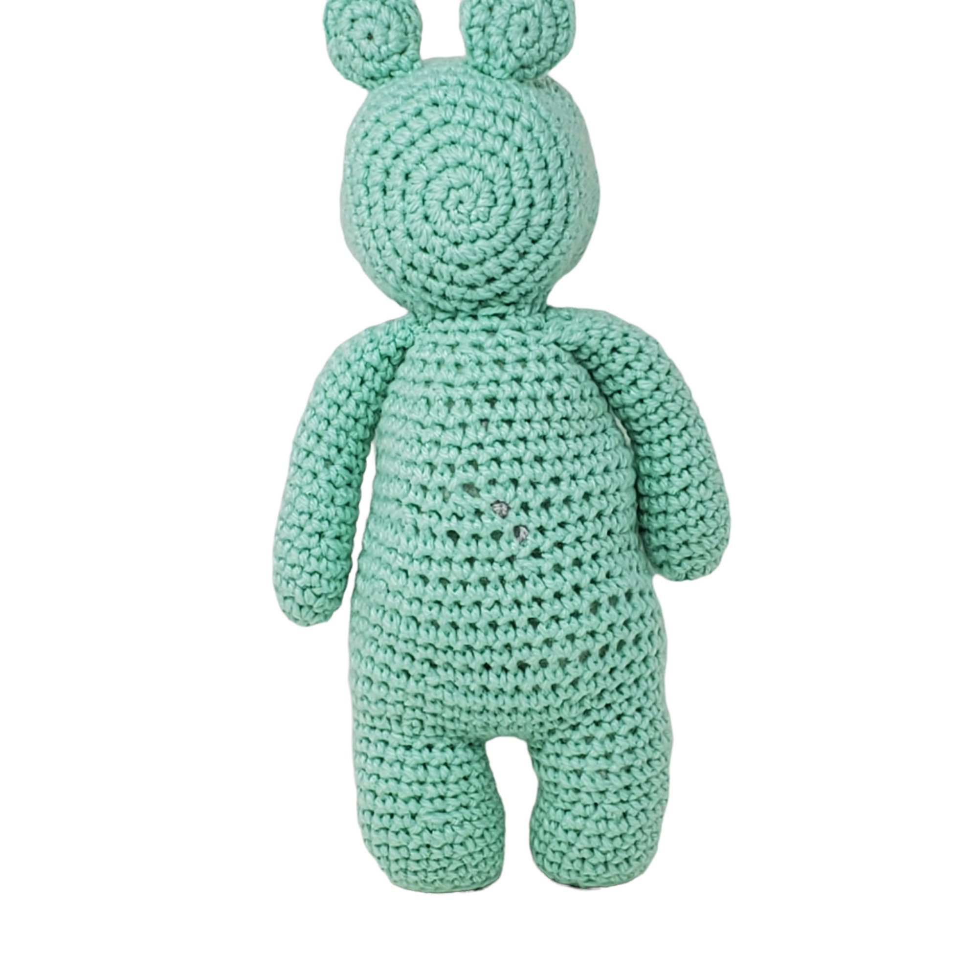 Rhino Crochet Handmade Mint Green Rhinoceros Plush Animal 14 Stuffed ...