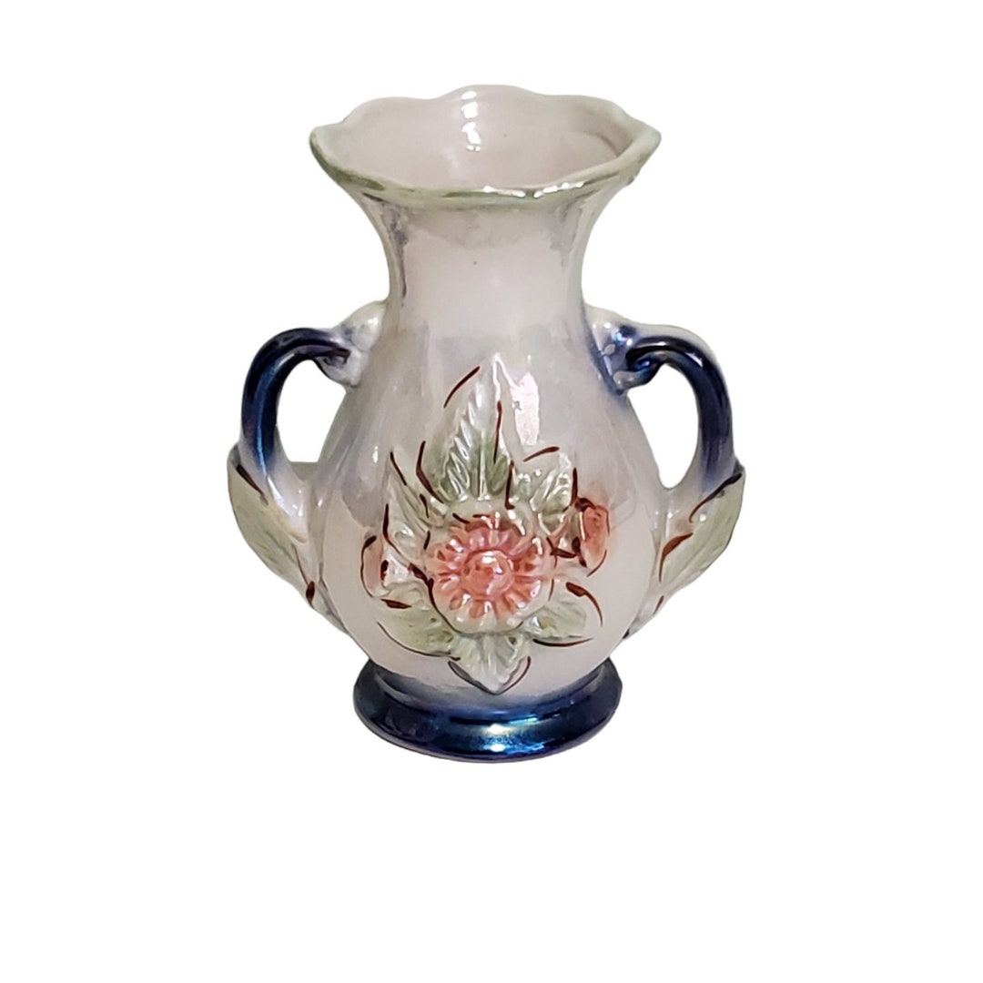 Vintage Brazil Lusterware Iridescent Pearlized Glazed Double Handle ...