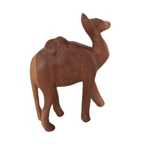 Moroccan Hand Carved Thuya Wood Camel Figurine 7.25 Tall Home Décor All ...