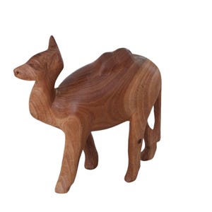 Moroccan Hand Carved Thuya Wood Camel Figurine 7.25 Tall Home Décor All ...